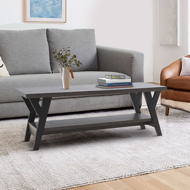 Distressed gray coffee table store